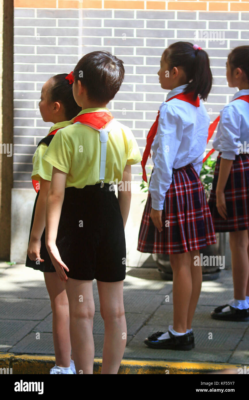 Asia, China, Shanghai.. Chinese school children Stock Photo - Alamy