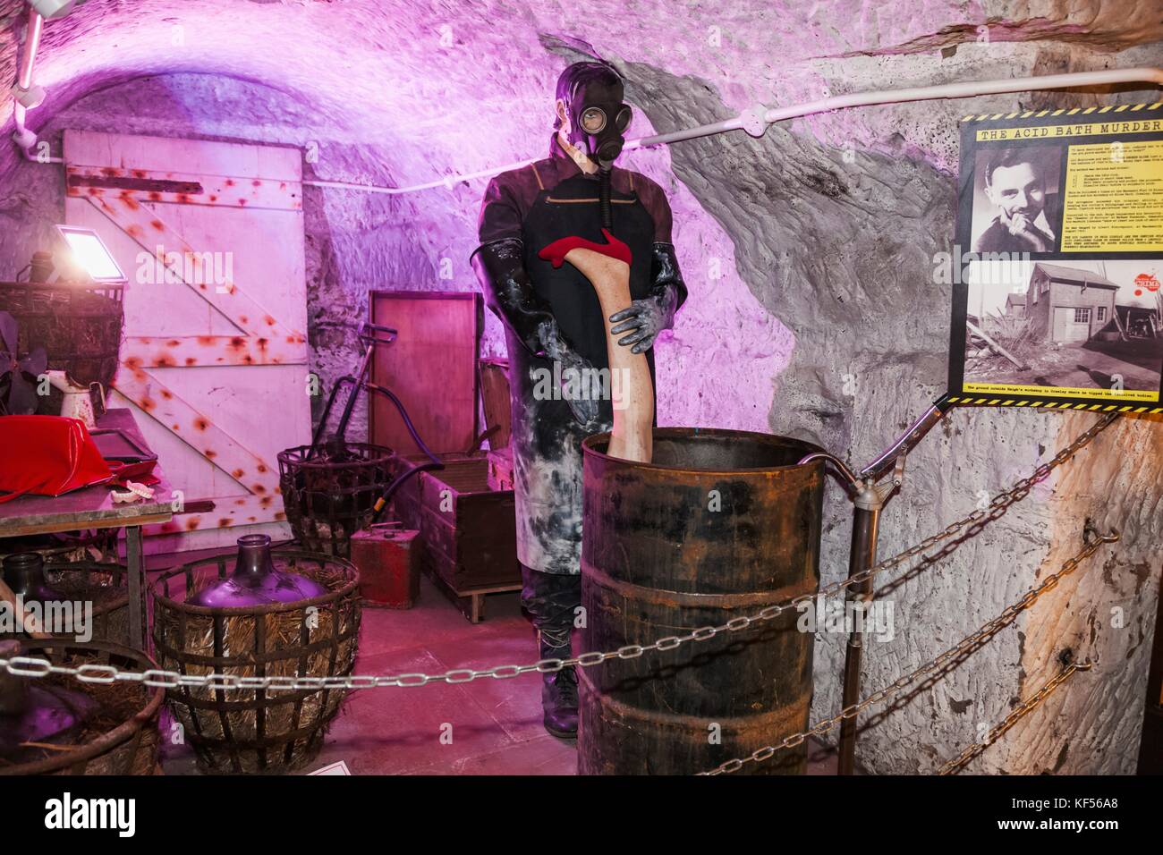 England, East Sussex, Hastings, The True Crime Museum, Exhibit of John ...