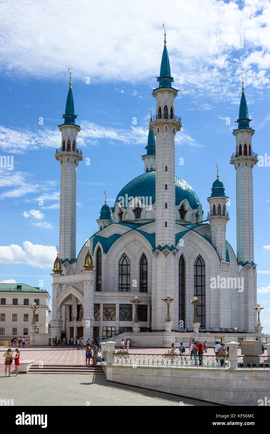 KAZAN, TATARSTAN, RUSSIA-CIRCA JUN, 2017: The Kul-Sharif mosque is the ...