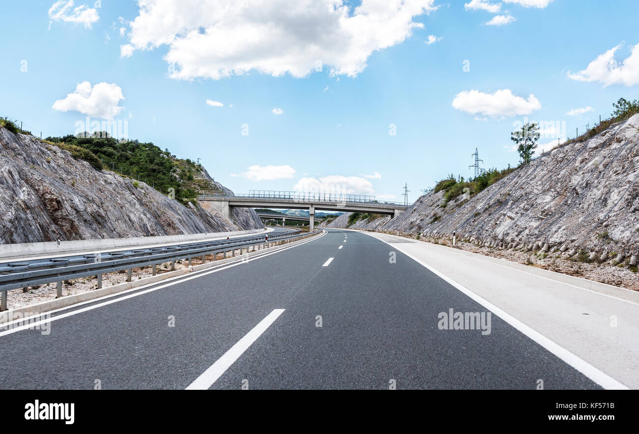Bridge over a highway Stock Photo - Alamy