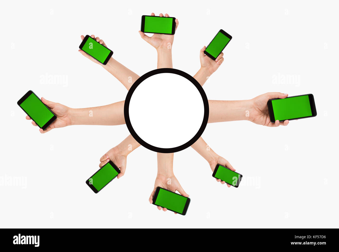 Young men cell phones Cut Out Stock Images & Pictures - Alamy