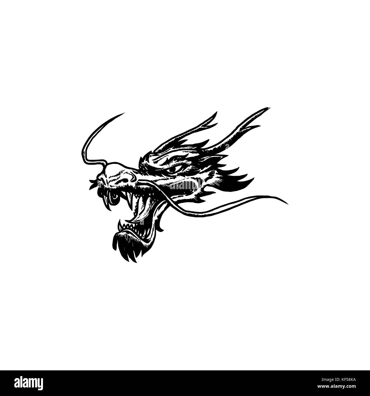 Dragon vector design Stock Photo - Alamy