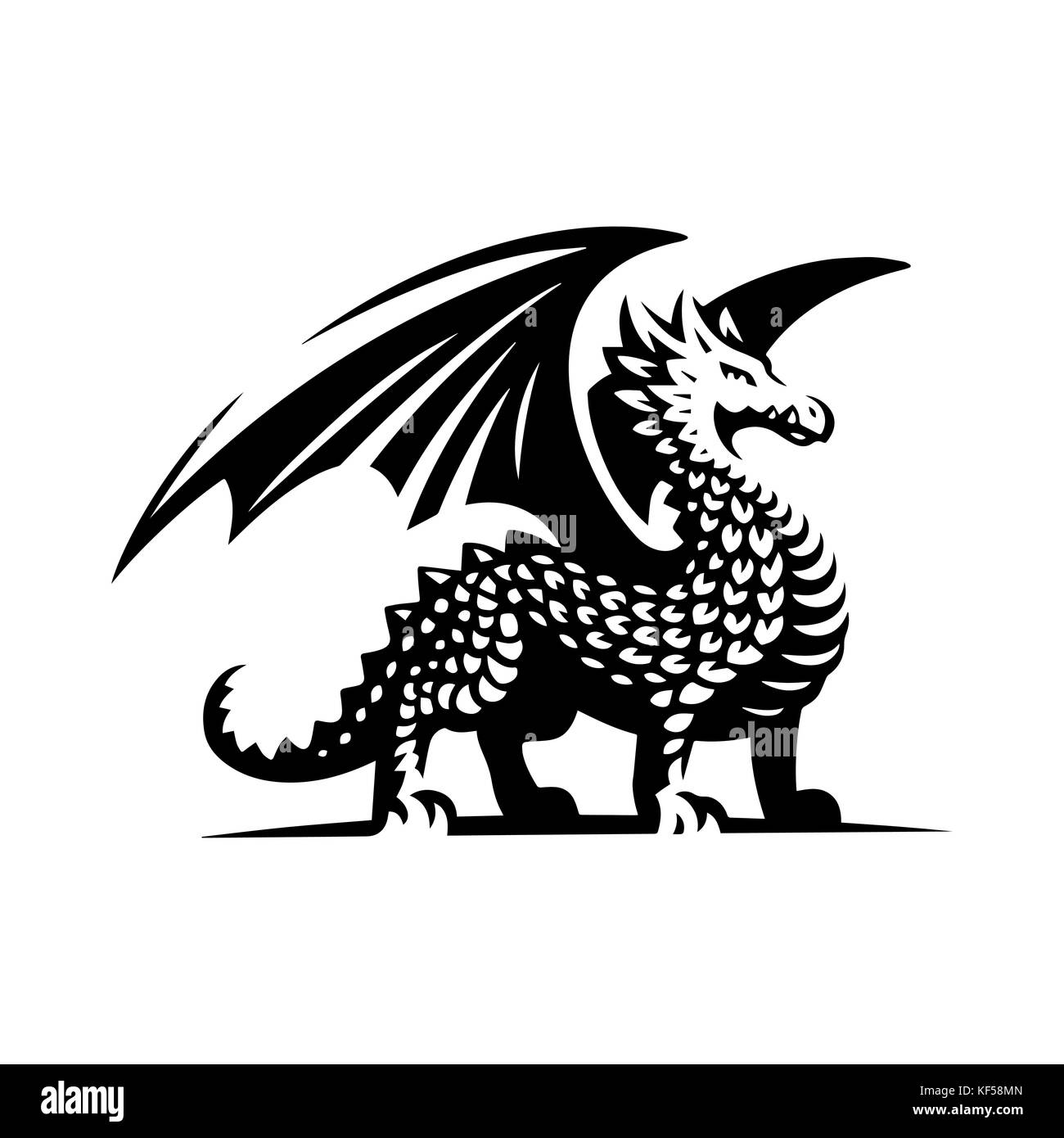 Dragon vector design Stock Photo - Alamy