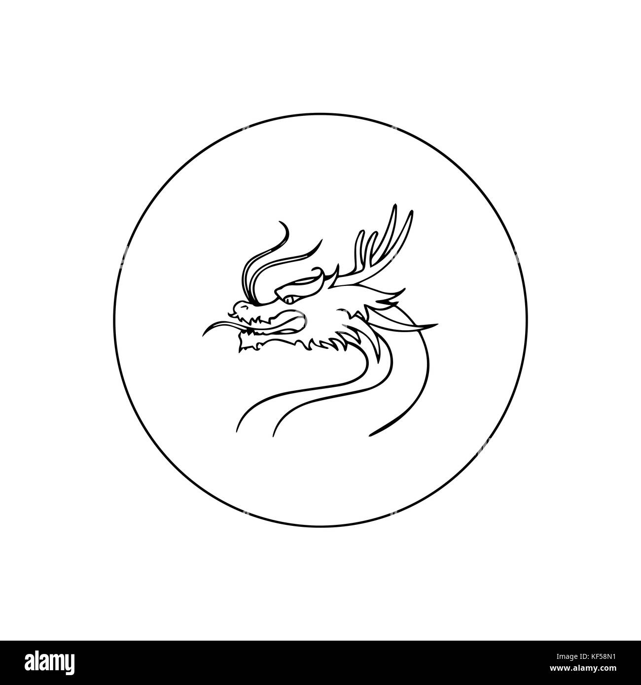 Dragon vector image hi-res stock photography and images - Alamy