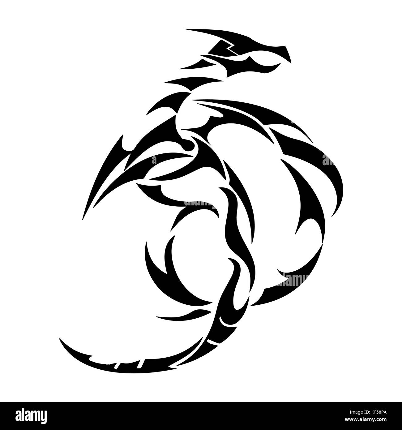 Dragon vector design Stock Photo - Alamy