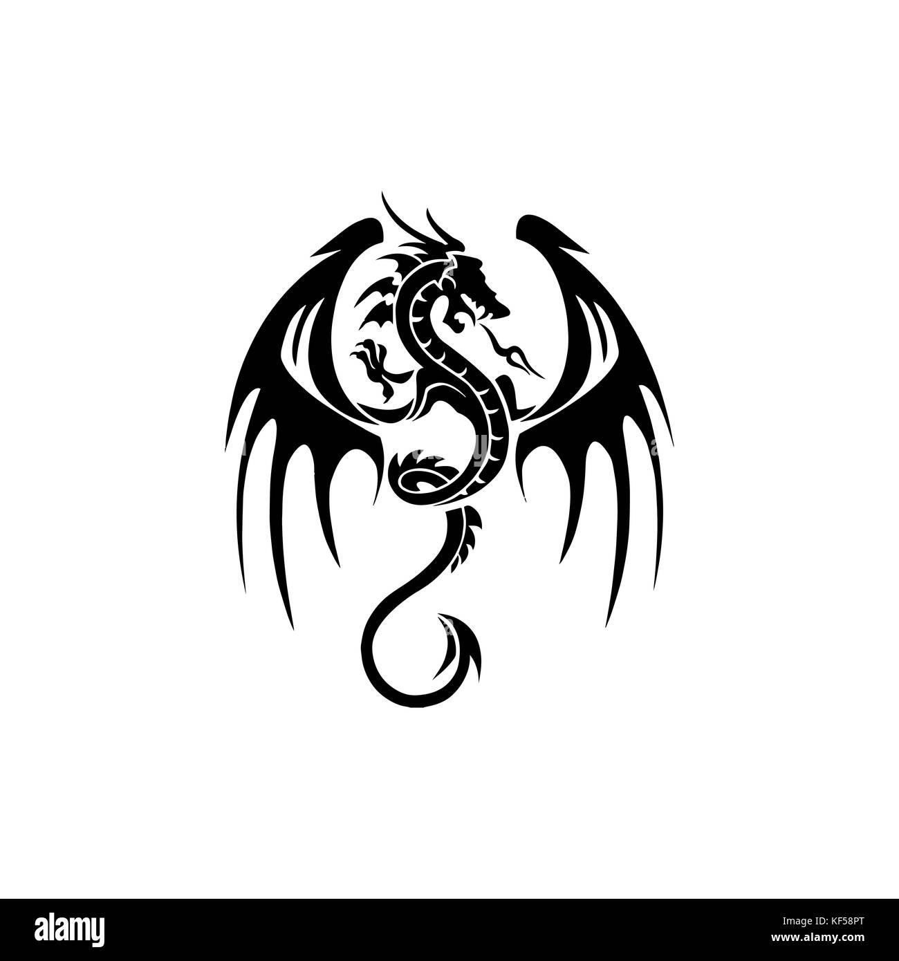 Dragon vector design Stock Photo - Alamy