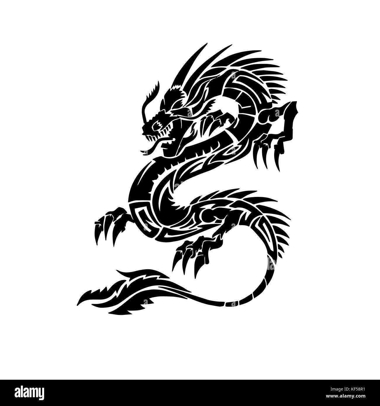 Dragon vector design Stock Photo - Alamy