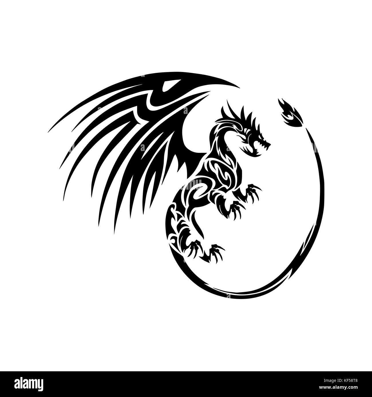 Dragon vector design Stock Photo - Alamy