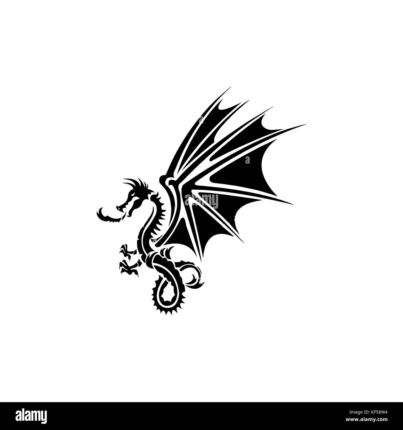 Dragon vector design Stock Photo - Alamy