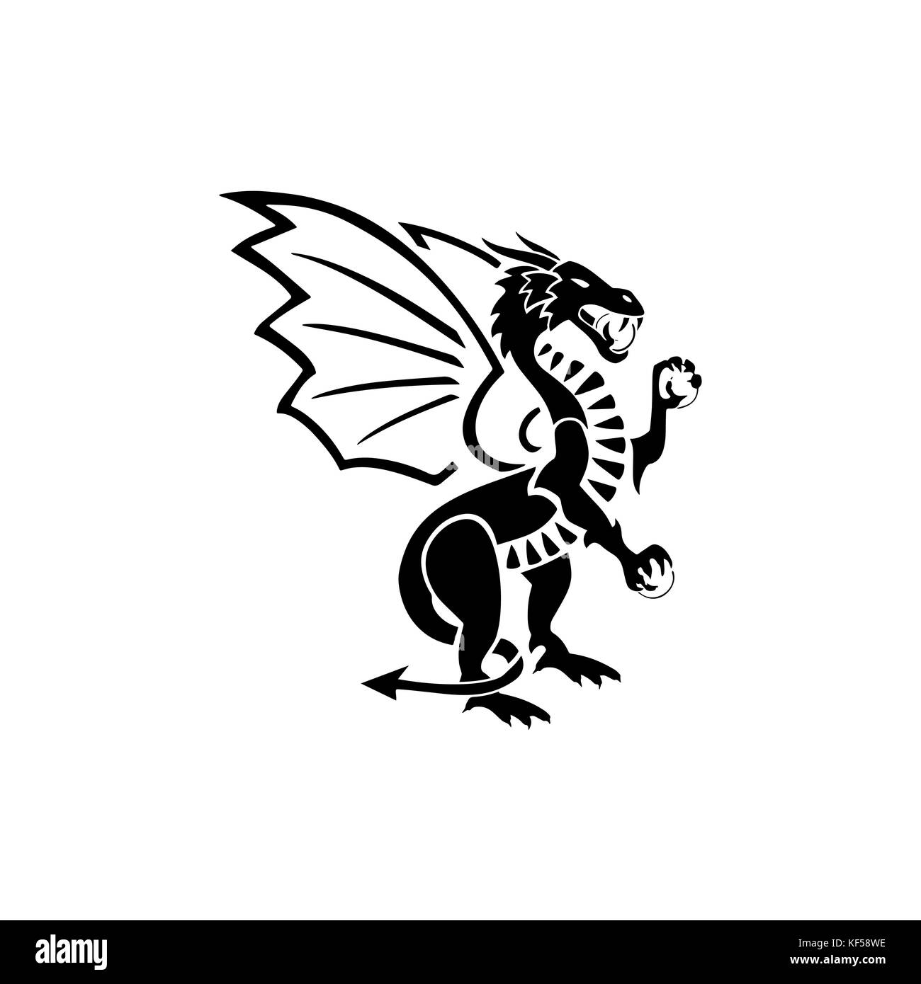 Dragon vector design Stock Photo - Alamy
