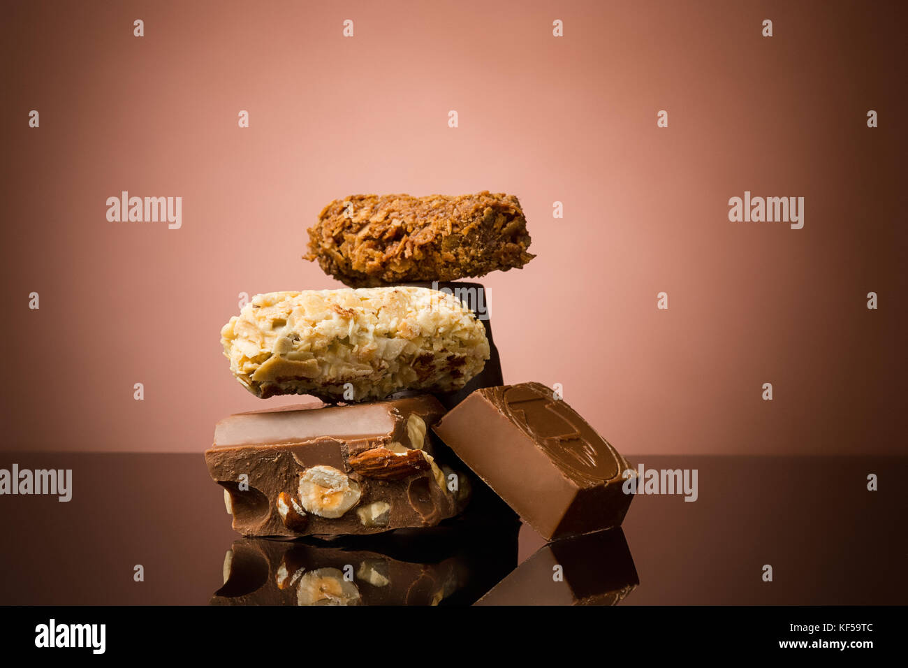 Pile of broken chocolate Stock Photo - Alamy
