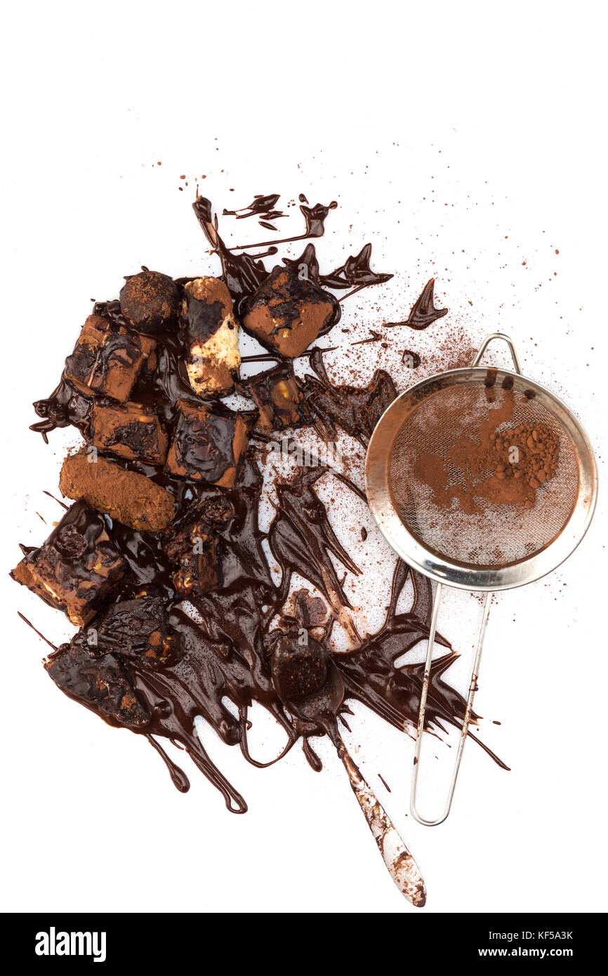 Pile of broken chocolate Stock Photo - Alamy