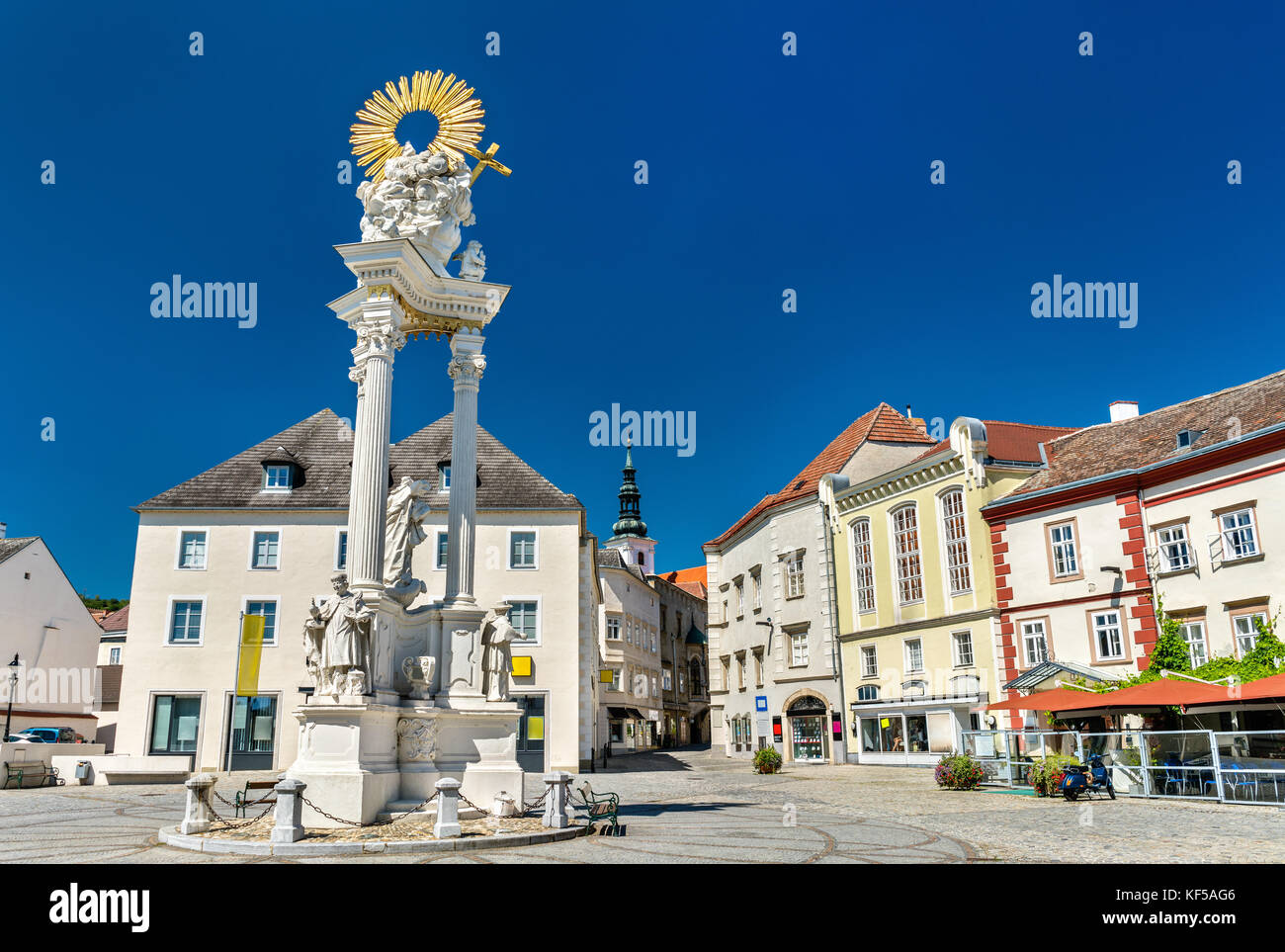 Holy Trinity Column in Krems an der Donau, Austria Stock Photo - Alamy