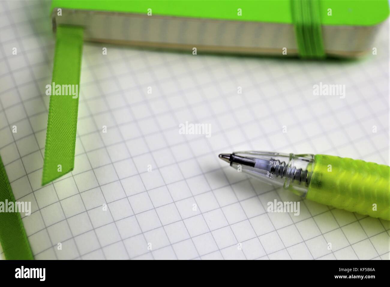 An image of a white paper block with a pen and copy space Stock Photo ...