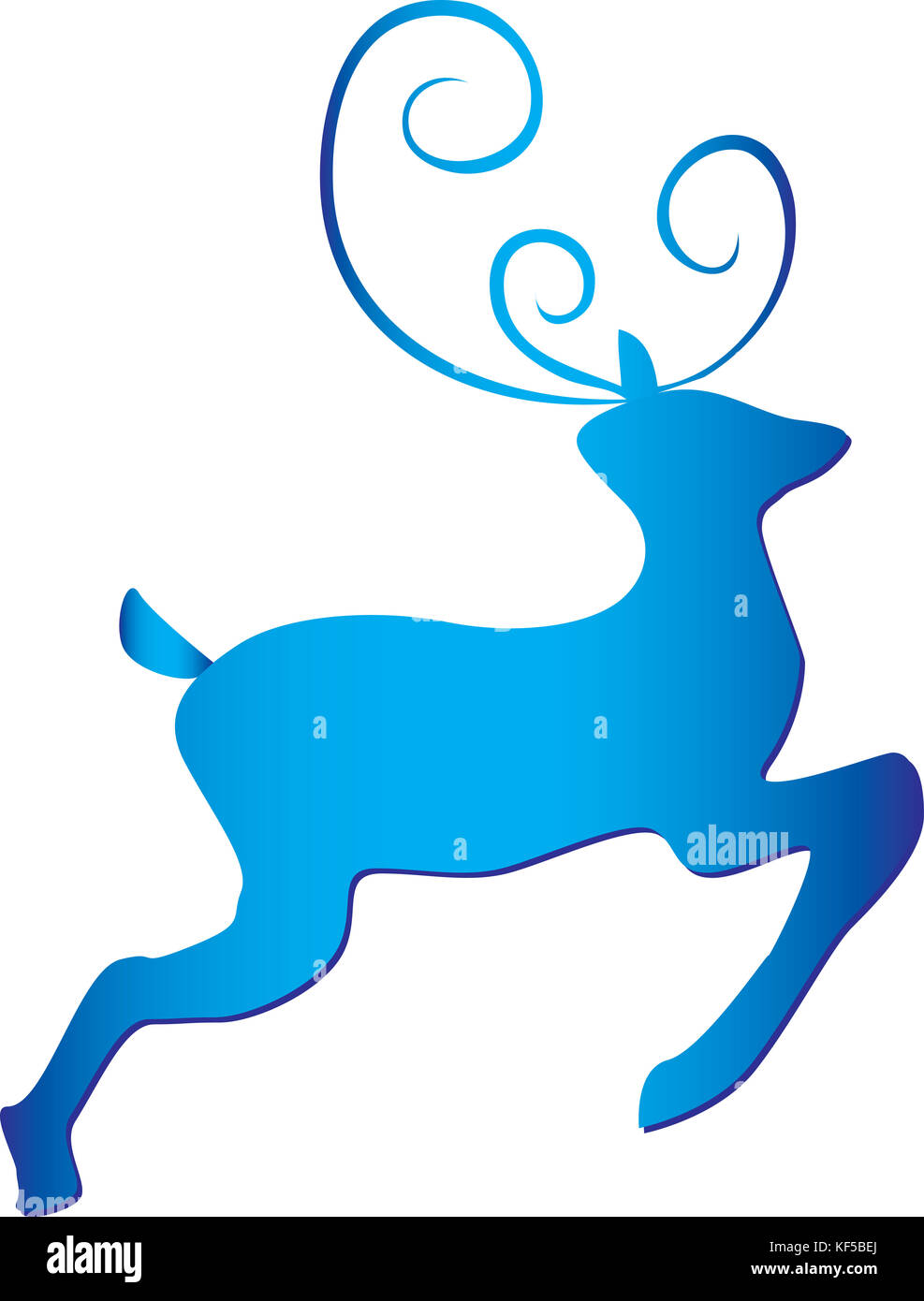 Blue Reindeer Holiday Christmas Graphic Stock Photo - Alamy