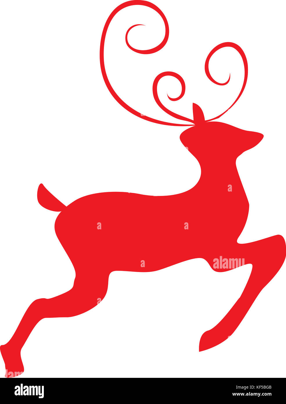 Red Reindeer Holiday Christmas Graphic Santa Stock Photo - Alamy