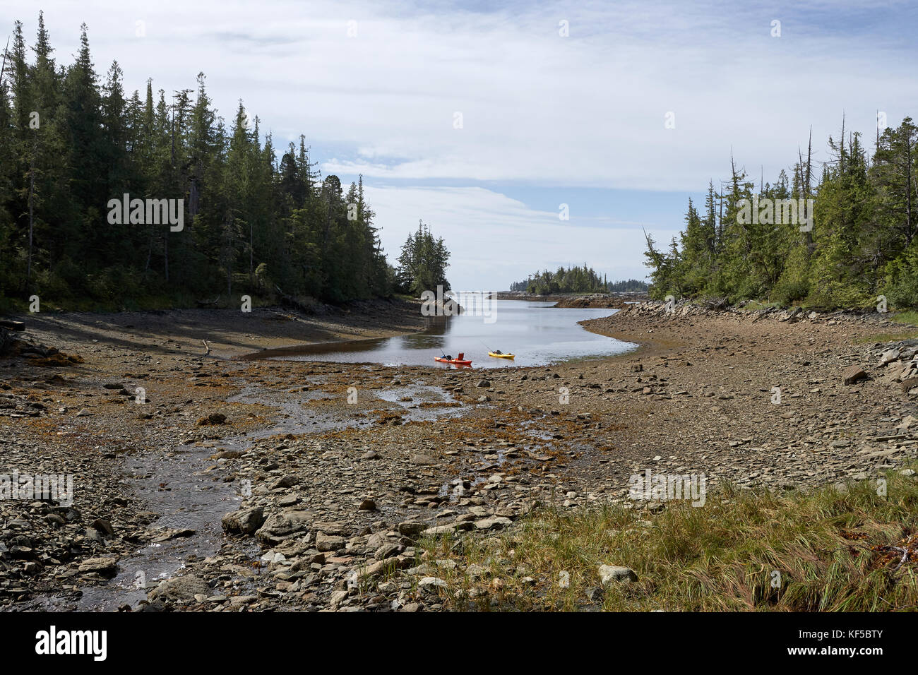 Kayaks in small cove hi-res stock photography and images - Alamy