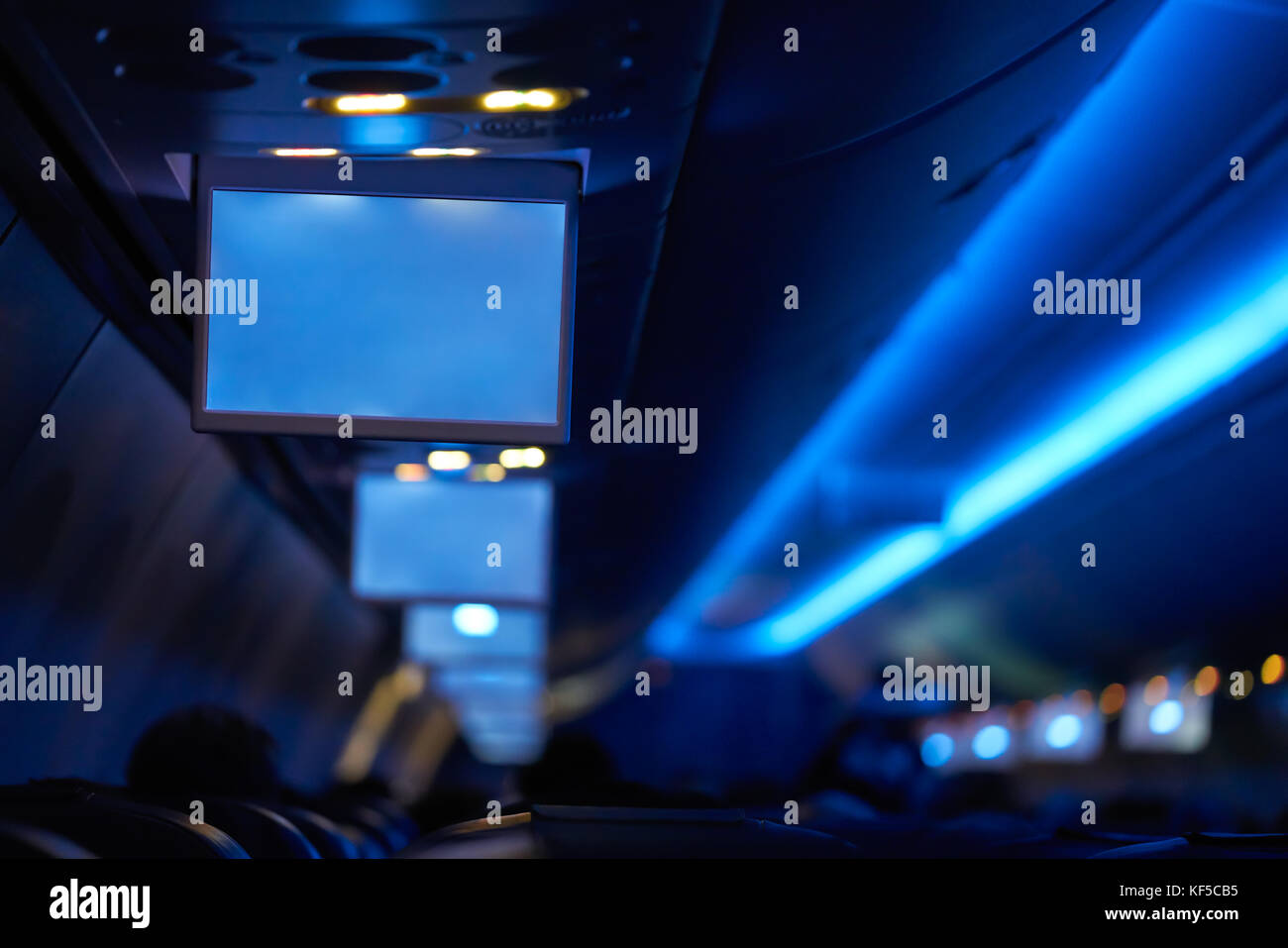 Tv airplane seats tv screen hi-res stock photography and images - Alamy