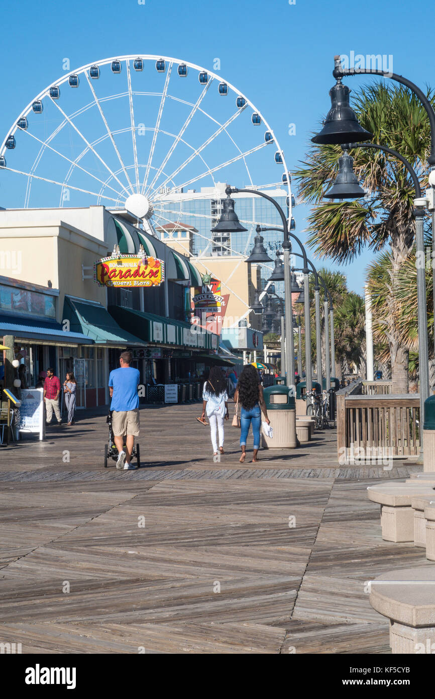 The Boardwalk at Myrtle Beach, South Carolina, USA Stock Photo - Alamy