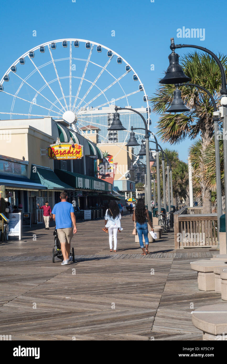 The Boardwalk at Myrtle Beach, South Carolina, USA Stock Photo - Alamy