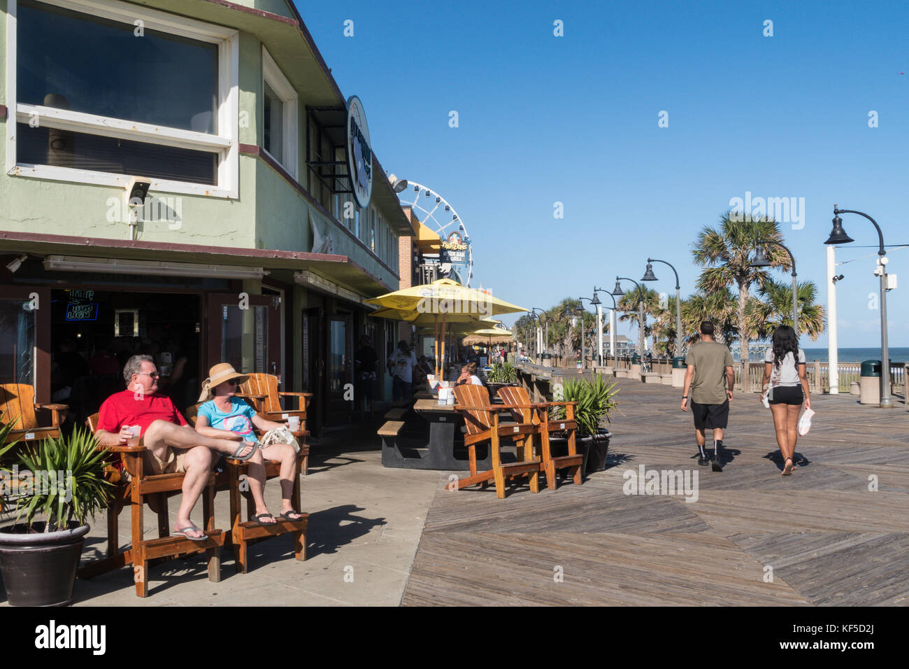 The Boardwalk at Myrtle Beach, South Carolina, USA Stock Photo - Alamy