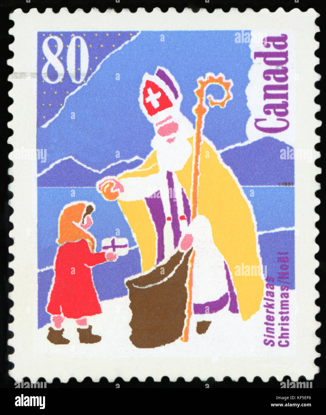 Postage Stamp -Christmas (Canada Stock Photo - Alamy