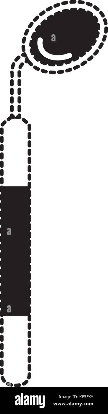 Dental mirror in black Stock Vector Images - Alamy