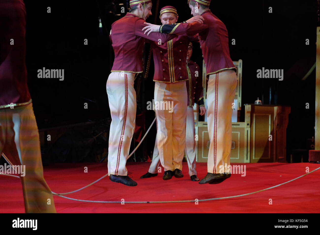 circus bell hop skipping clown Stock Photo - Alamy