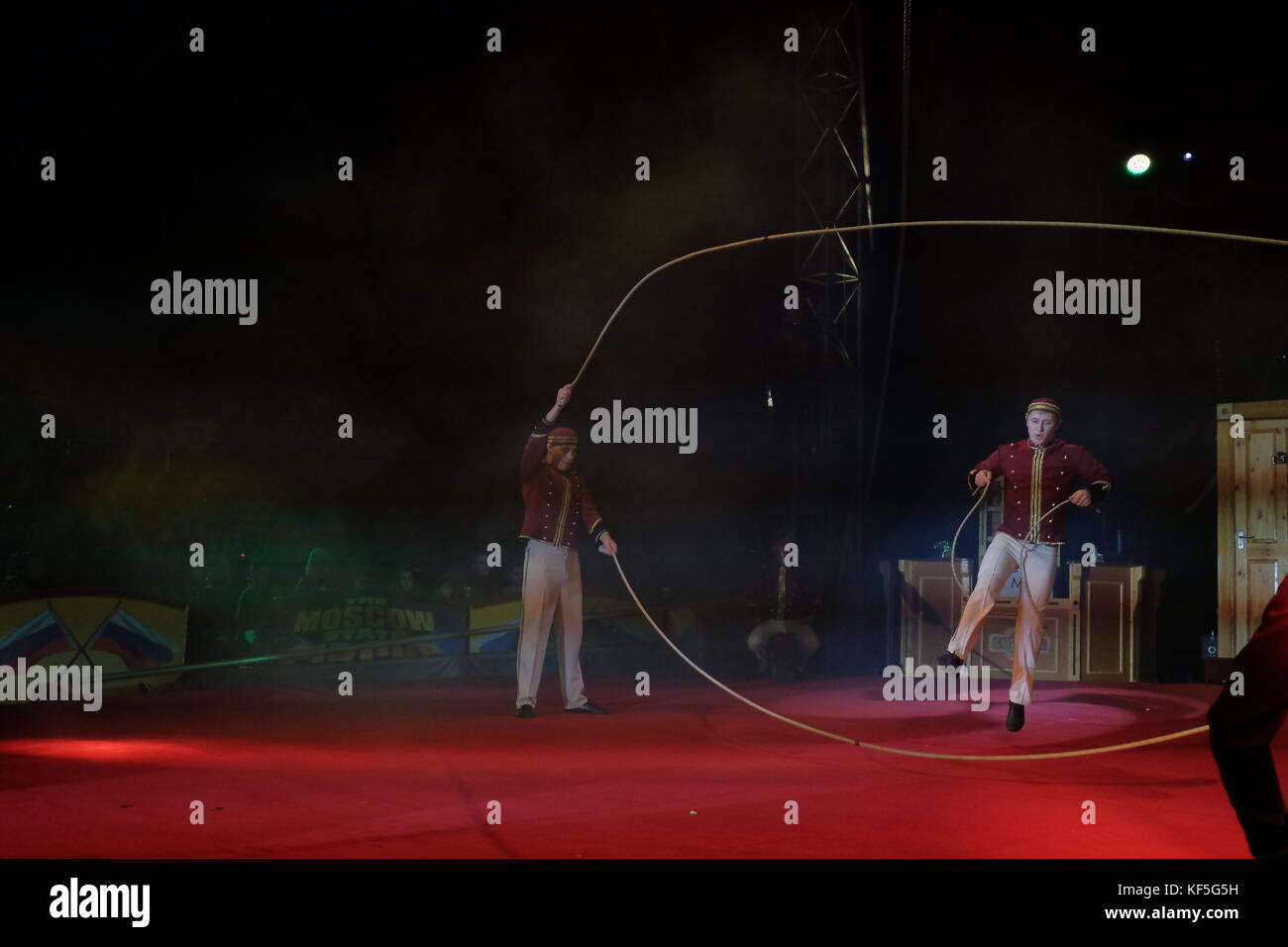 circus bell hop skipping clown Stock Photo - Alamy