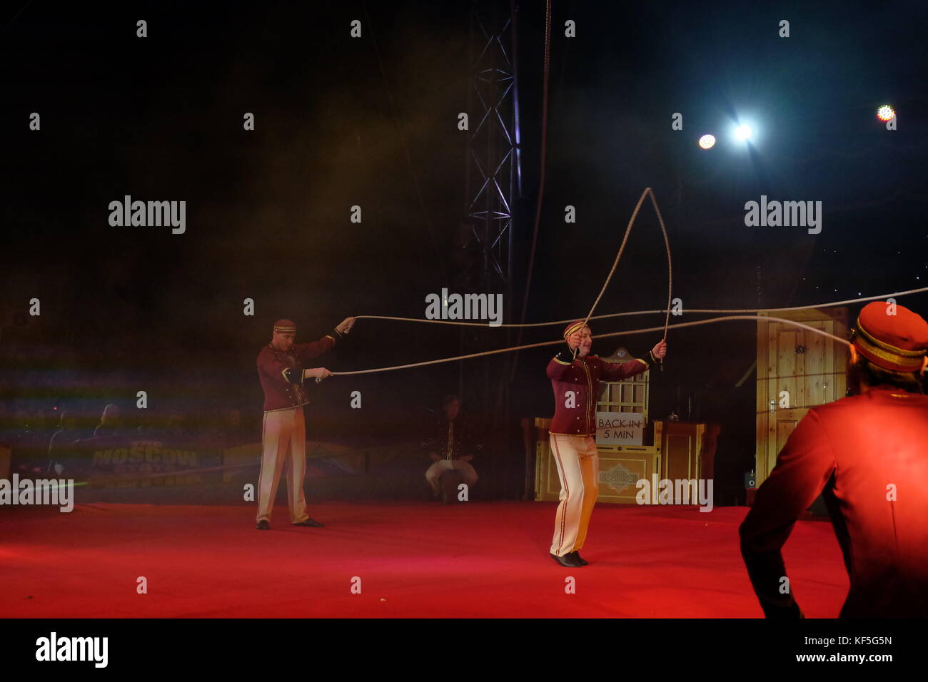 circus bell hop skipping clown Stock Photo - Alamy