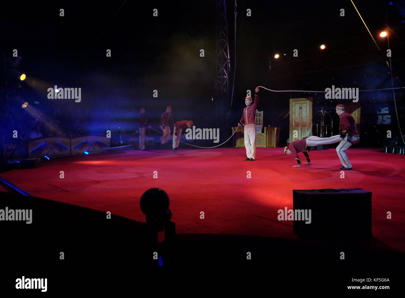 circus bell hop skipping clown Stock Photo - Alamy