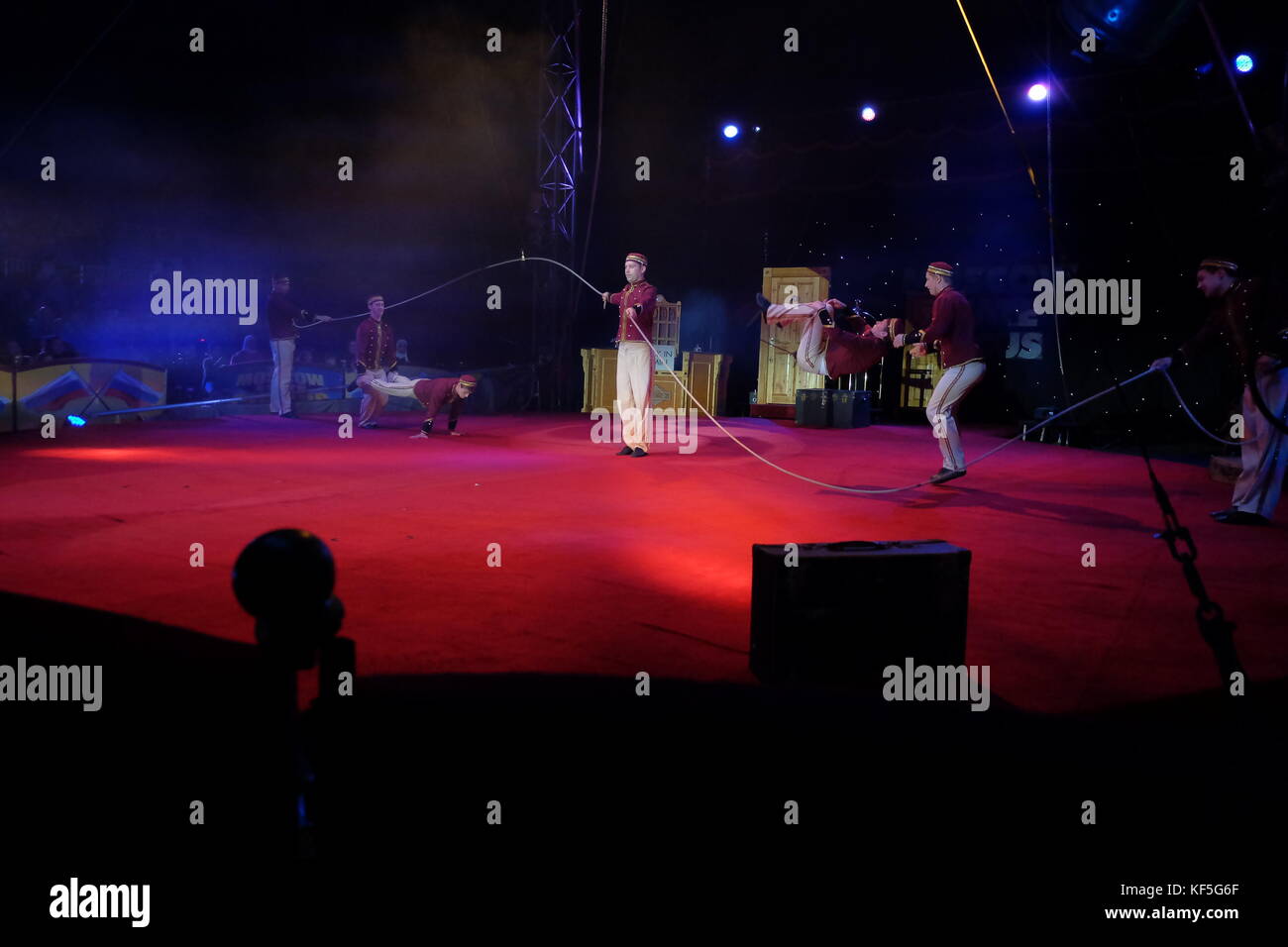 circus bell hop skipping clown Stock Photo - Alamy