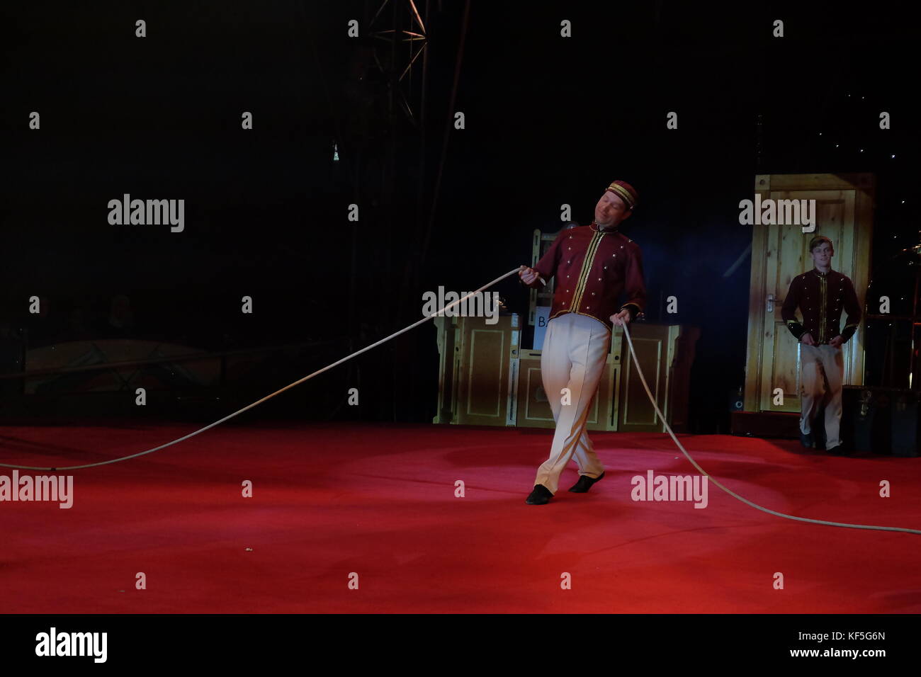 circus bell hop skipping clown Stock Photo - Alamy