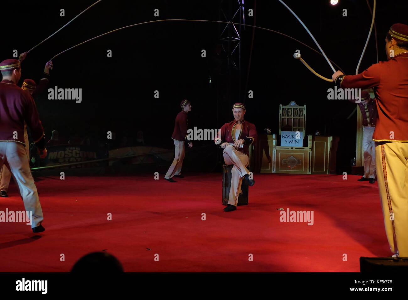 circus bell hop skipping clown Stock Photo - Alamy