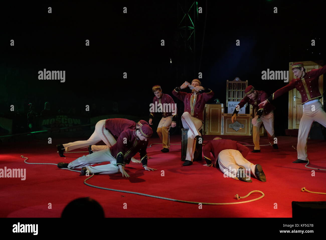 circus bell hop skipping clown Stock Photo - Alamy