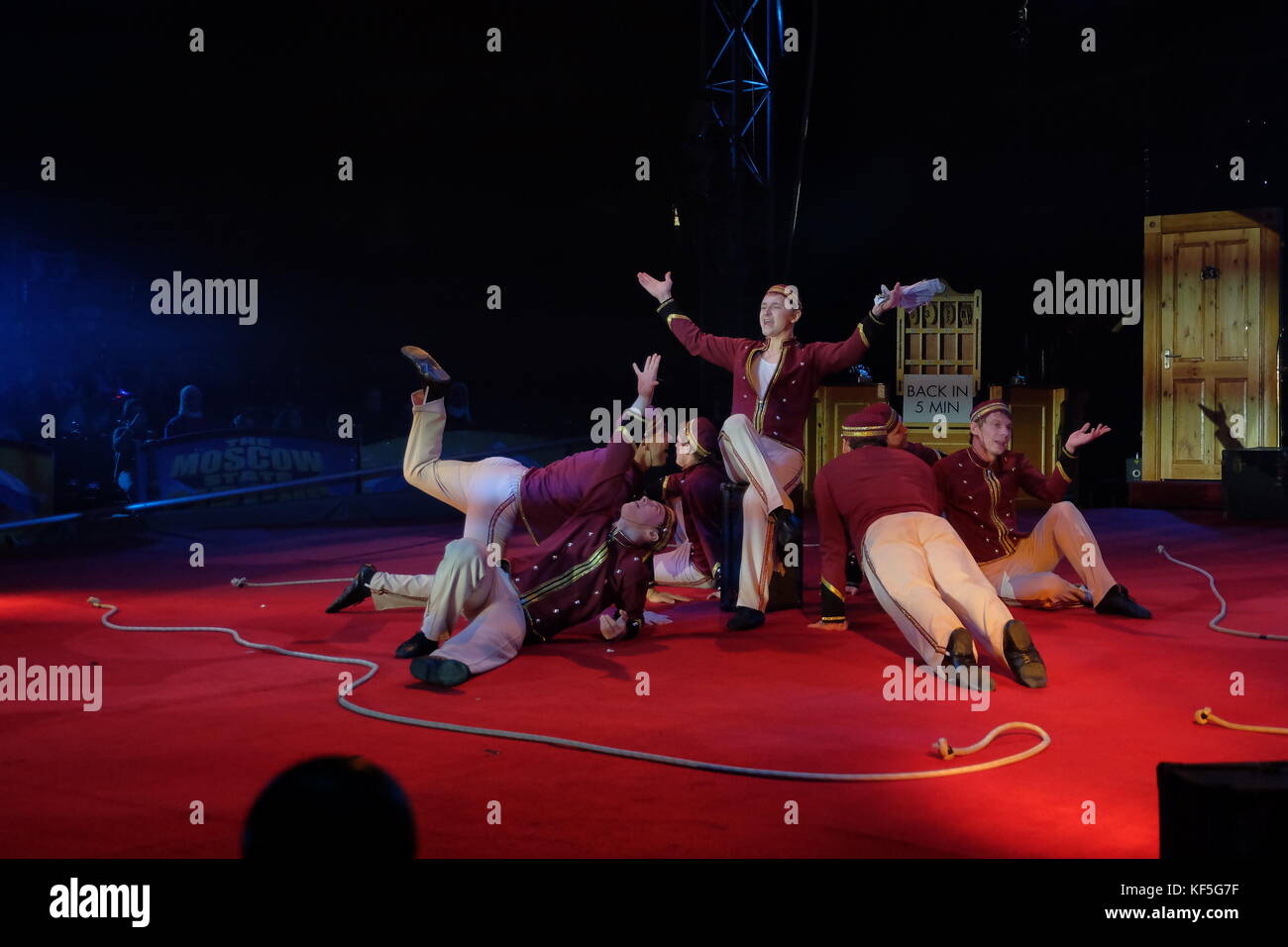 circus bell hop skipping clown Stock Photo - Alamy