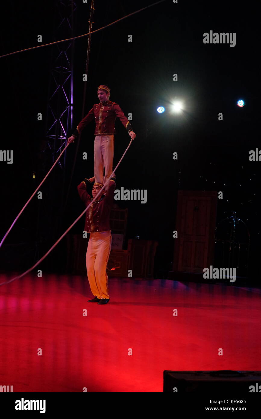 circus bell hop skipping clown Stock Photo - Alamy