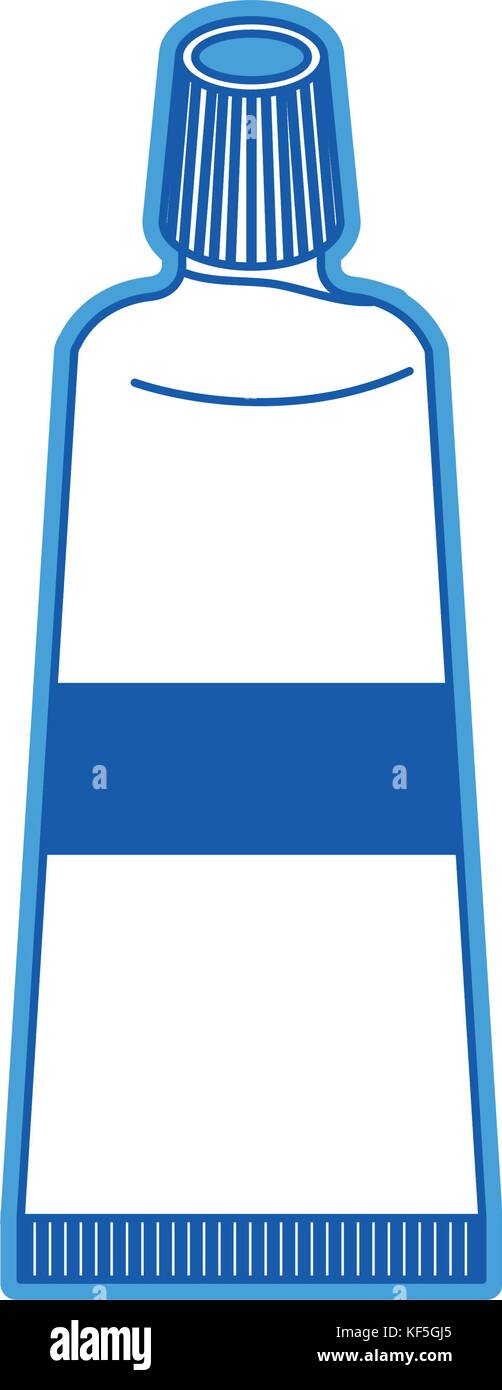 tube of toothpaste in blue silhouette Stock Vector Image & Art - Alamy