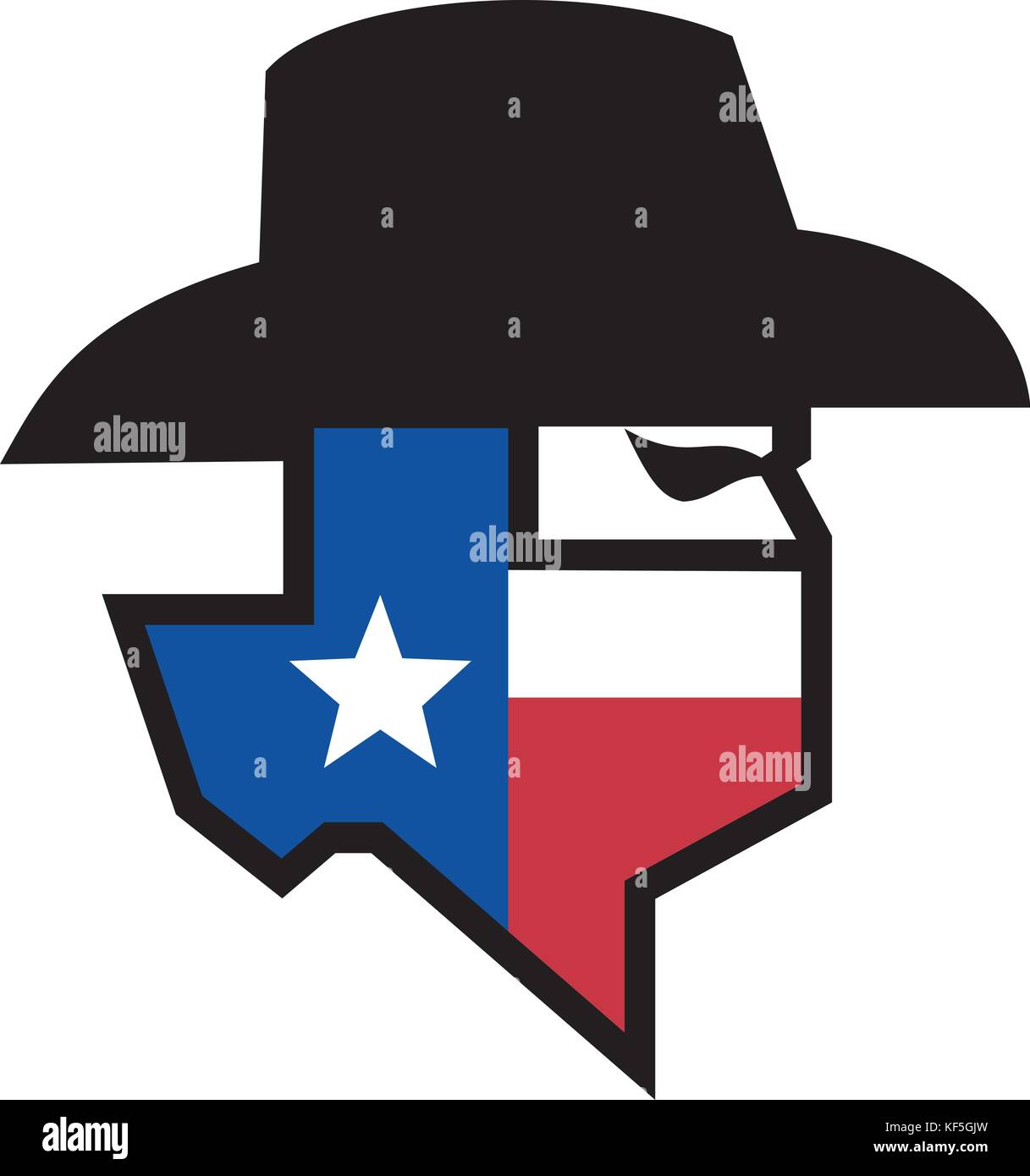 Texas flag mask Stock Vector Images - Alamy