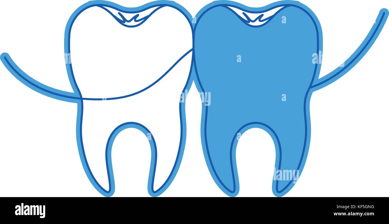 Clean between teeth Stock Vector Images - Alamy