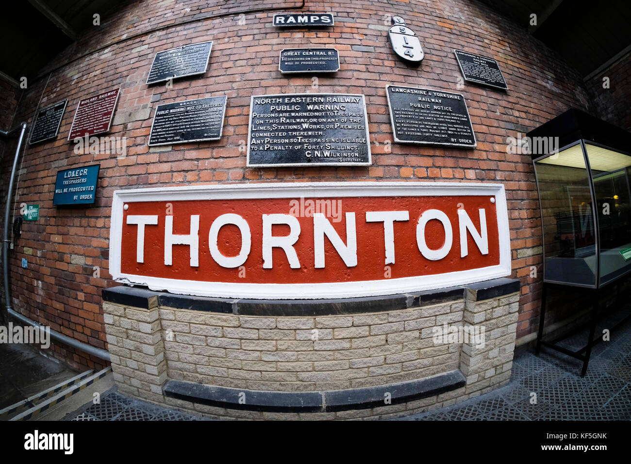 Old railway Signs and the Thornton station sign at Bradford Industrial ...