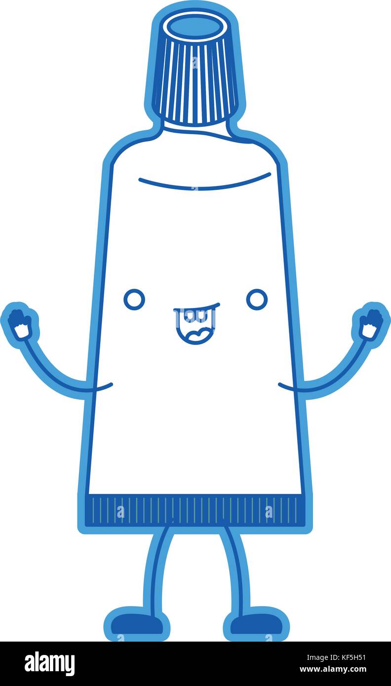 toothpaste cartoon in blue silhouette Stock Vector Image & Art - Alamy