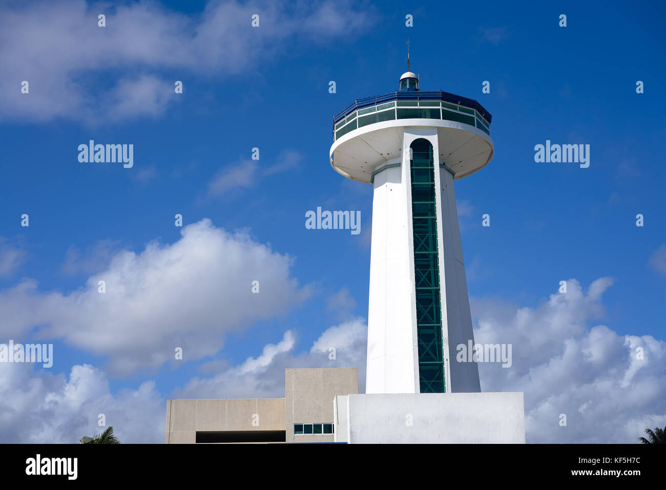 Puerto Juarez in Cancun at Riviera Maya of Mexico port control tower ...