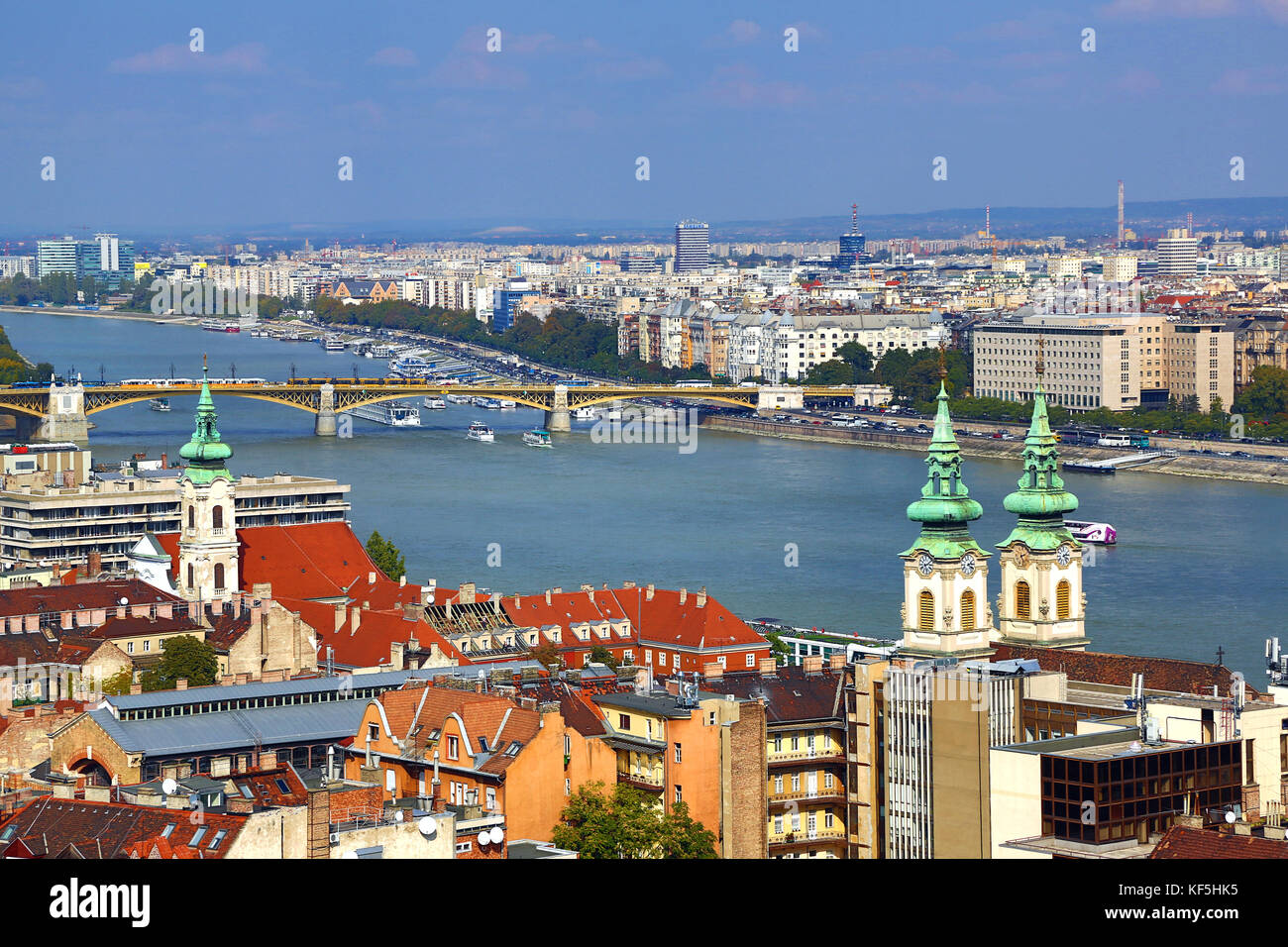 City Skyline and the River Danube in Budapest, Hungary Stock Photo - Alamy