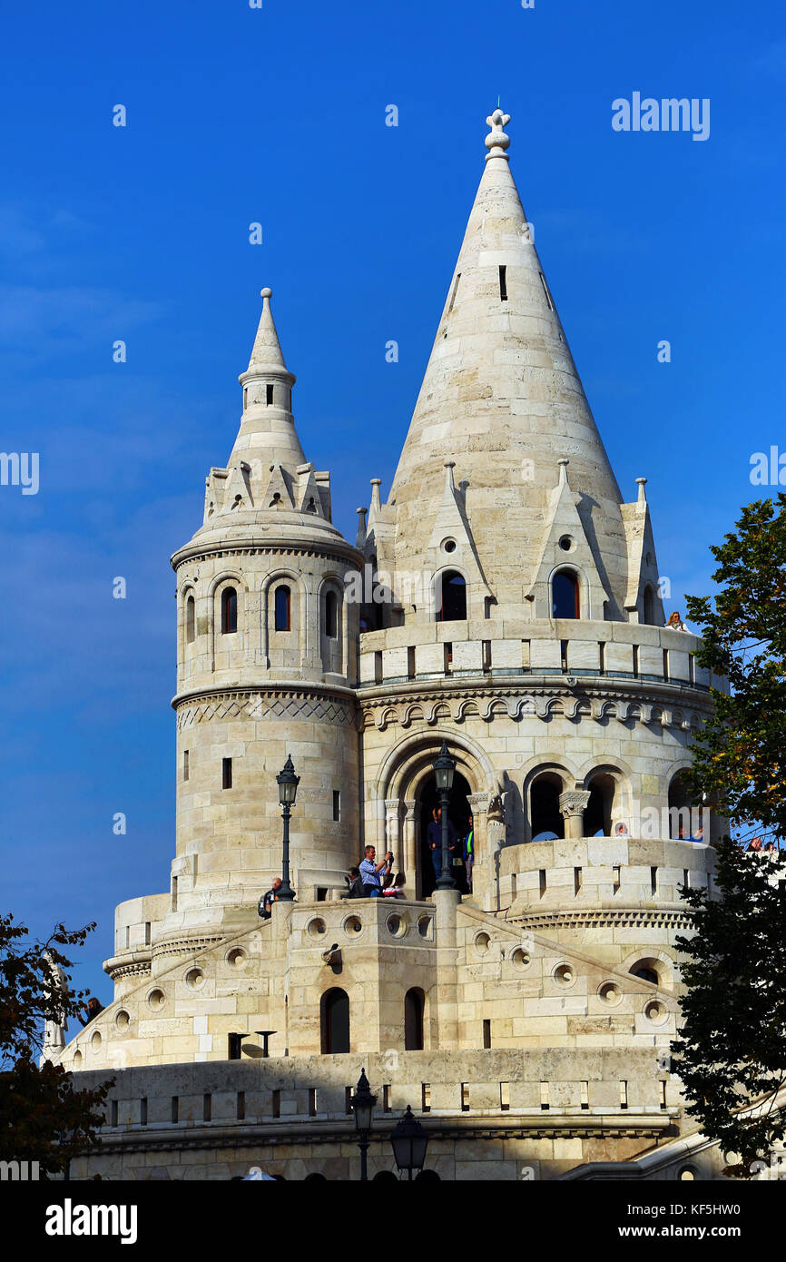 The Fisherman's Bastion or Halaszbastya in Budapest, Hungary Stock ...