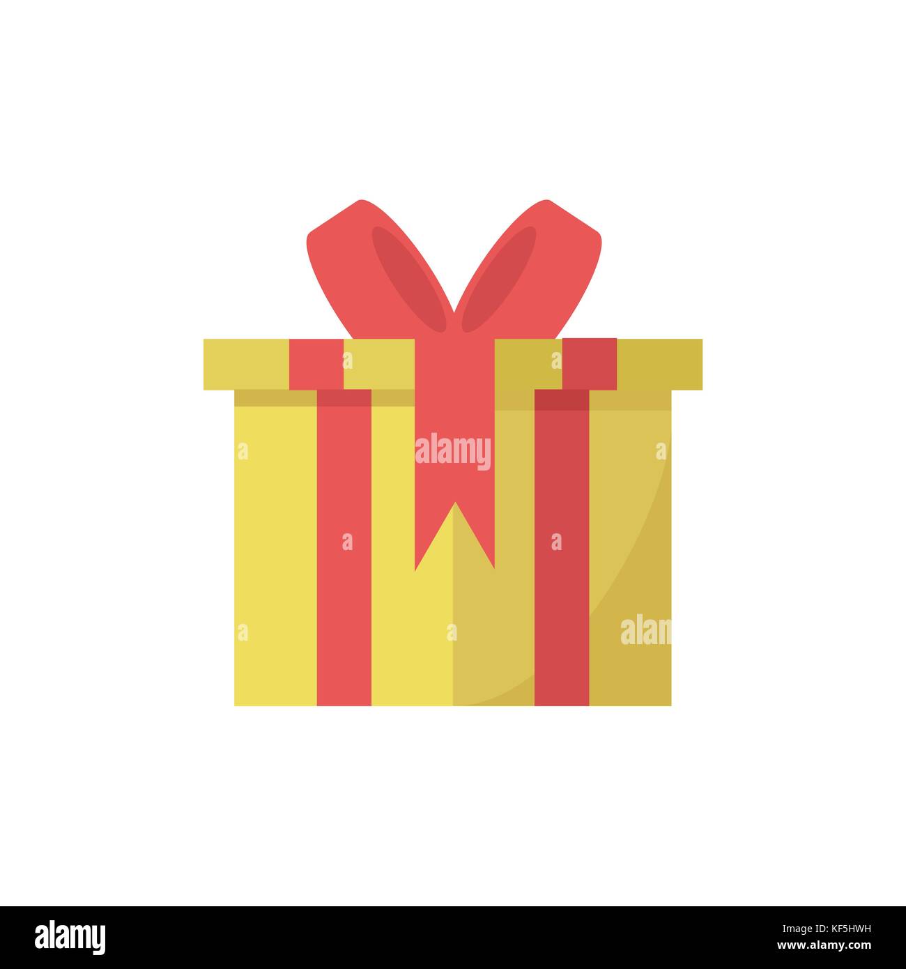 Yellow Gift Box Stock Vector Image & Art - Alamy