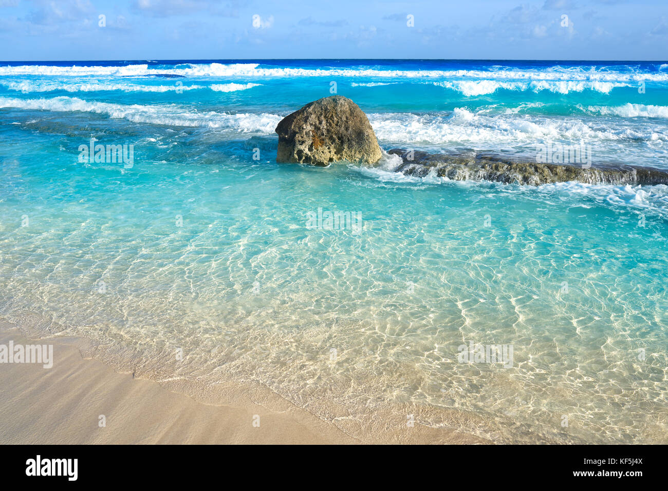 Chen Rio beach Cozumel island in Riviera Maya of Mayan Mexico Stock ...