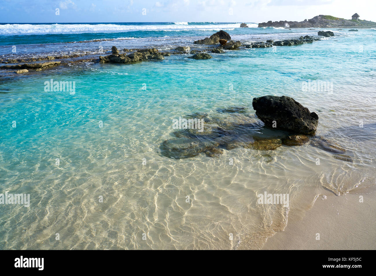 Chen Rio beach Cozumel island in Riviera Maya of Mayan Mexico Stock ...