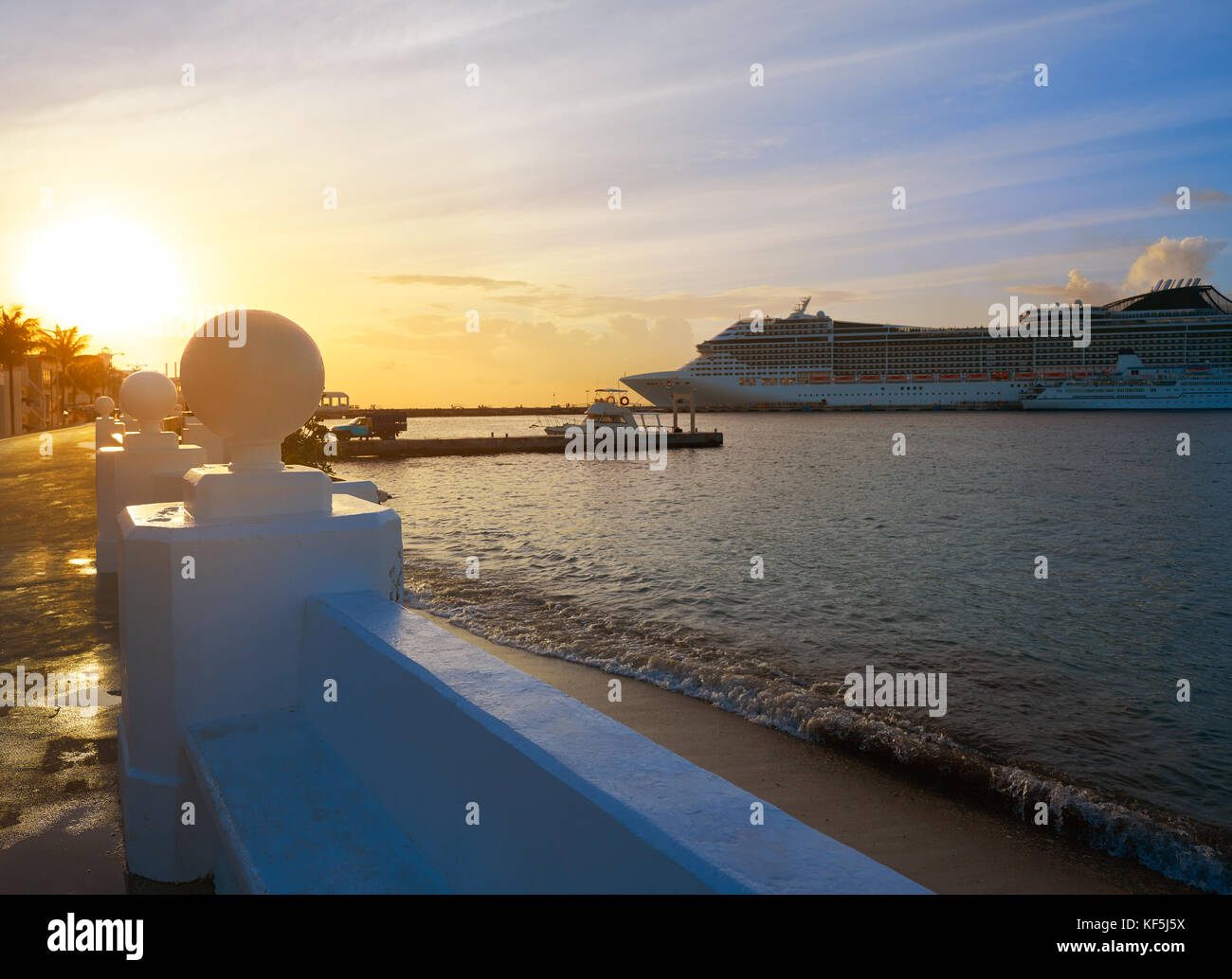 Cozumel island sunset in Riviera Maya of Mayan Mexico Stock Photo - Alamy