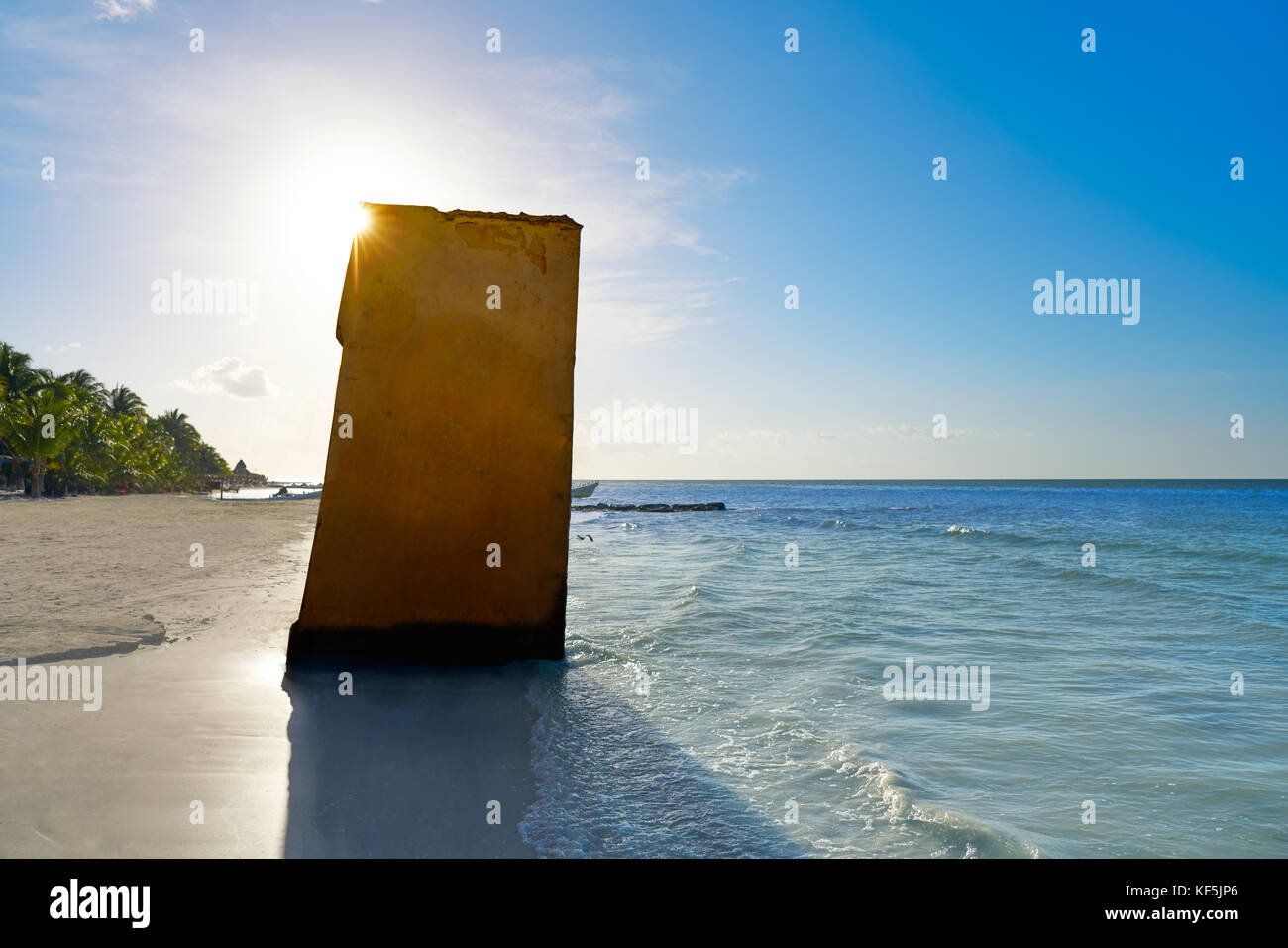 Holbox tropical Island old broken lighthouse in Quintana Roo of Mexico ...